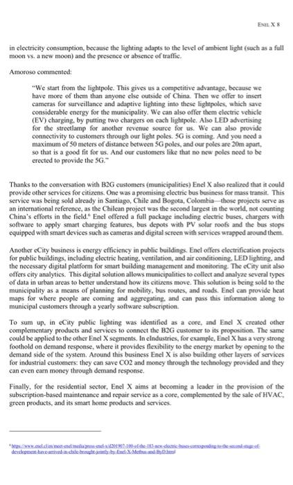 Enel X: Driving Digital Transformation in the Energy | Chegg.com