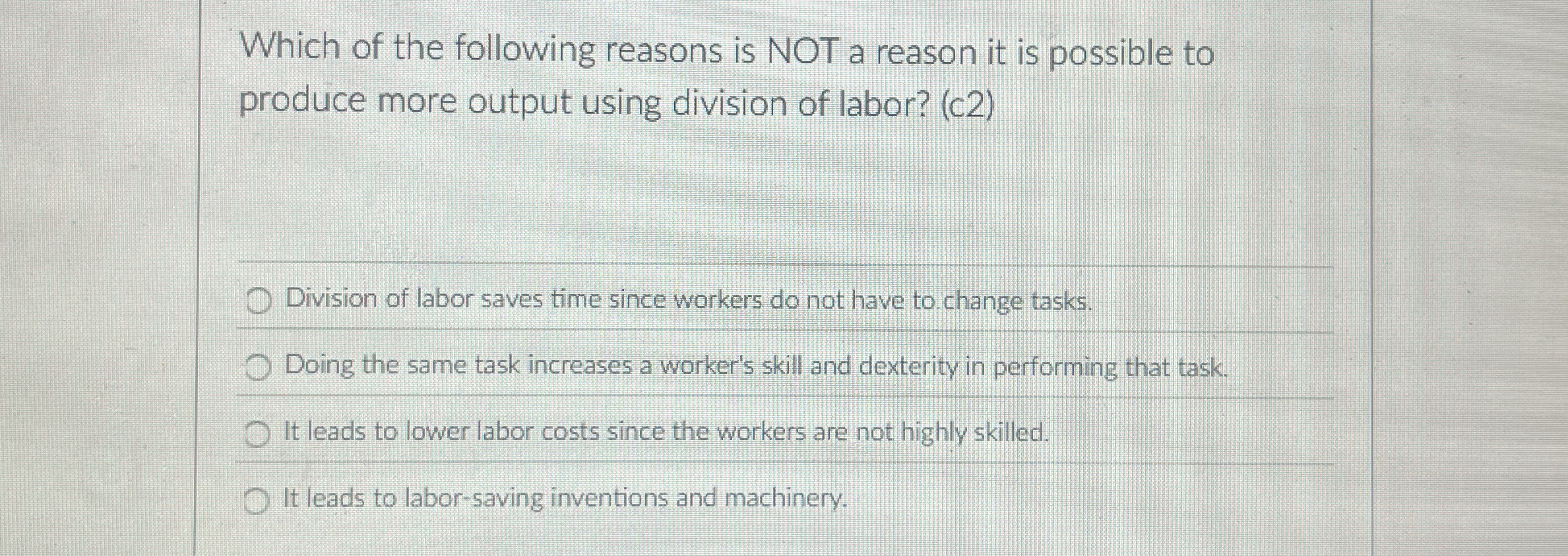 Solved Which of the following reasons is NOT a reason it is | Chegg.com