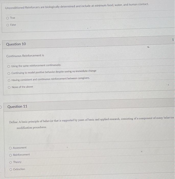 Solved Unconditioned Reinforcers are biologically determined | Chegg.com