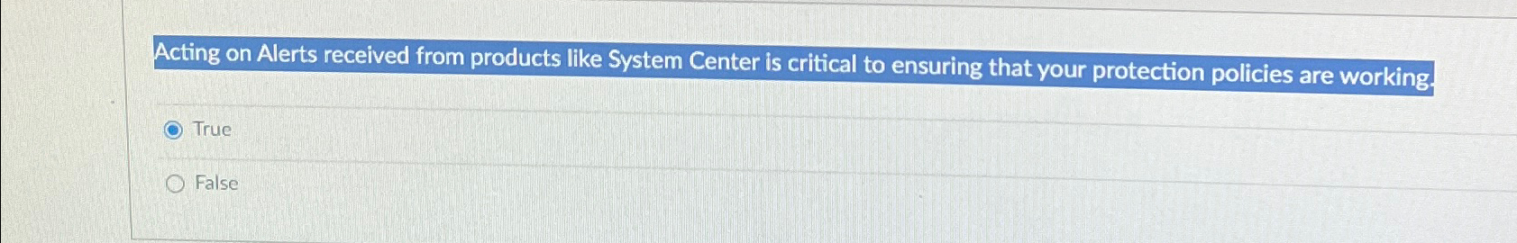 Solved Acting on Alerts received from products like System | Chegg.com
