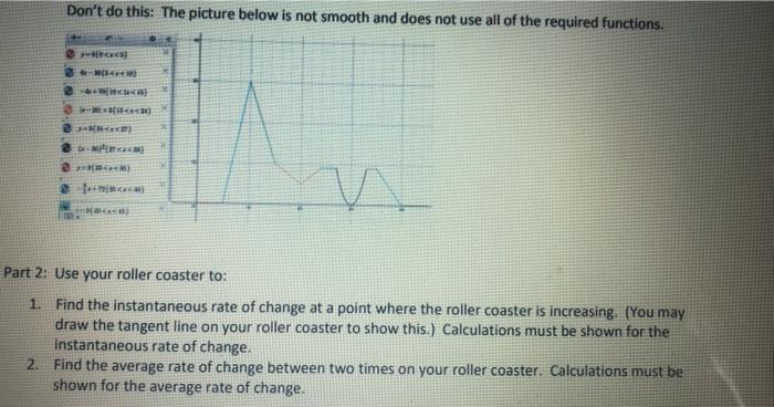 Solved DESMOS ROLLER COASTER Make sure that you have signed | Chegg.com