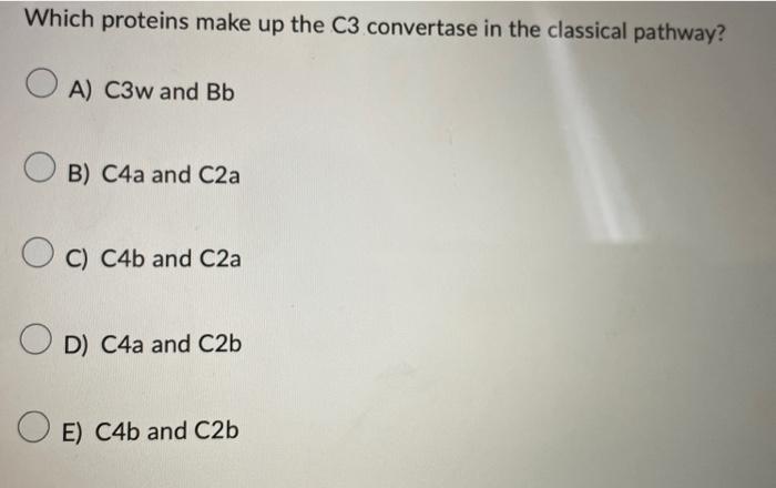 Solved What results would you expect in a CH50 assay for a | Chegg.com