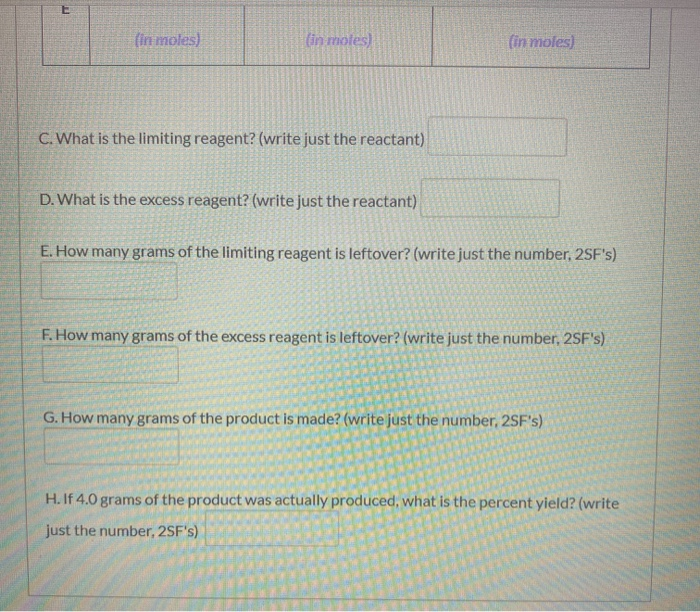 Solved Determine the limiting reagent and theoretical yield | Chegg.com