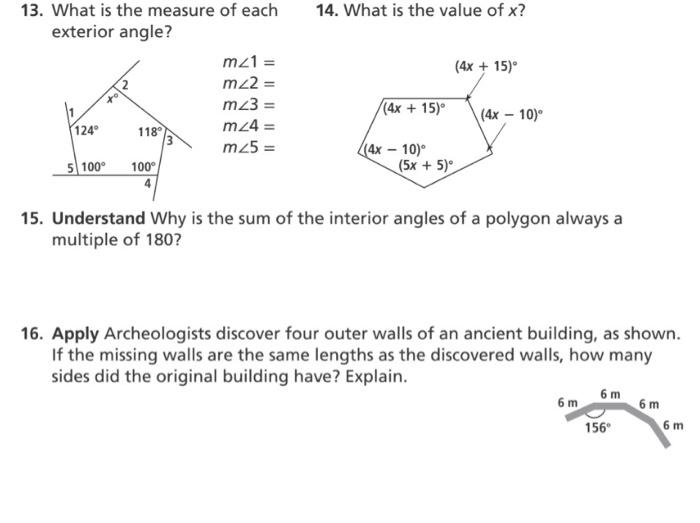 Solved 14. What is the value of x? (4x + 15) 13. What is the | Chegg.com