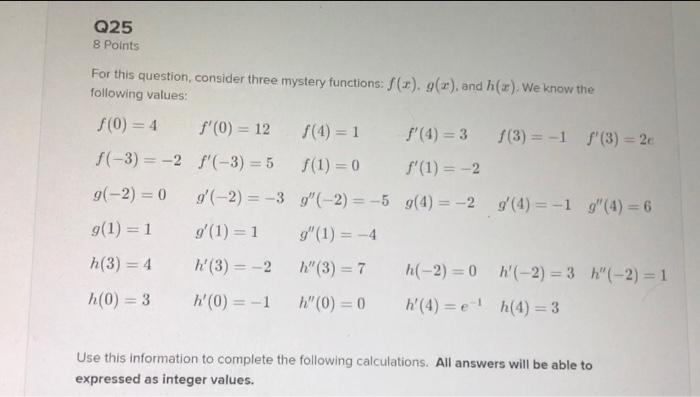 Solved Q25 8 Points For This Question Consider Three