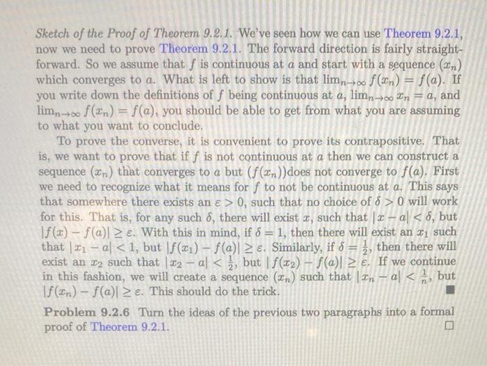 Solved this is a real analysis course. first picture is the | Chegg.com