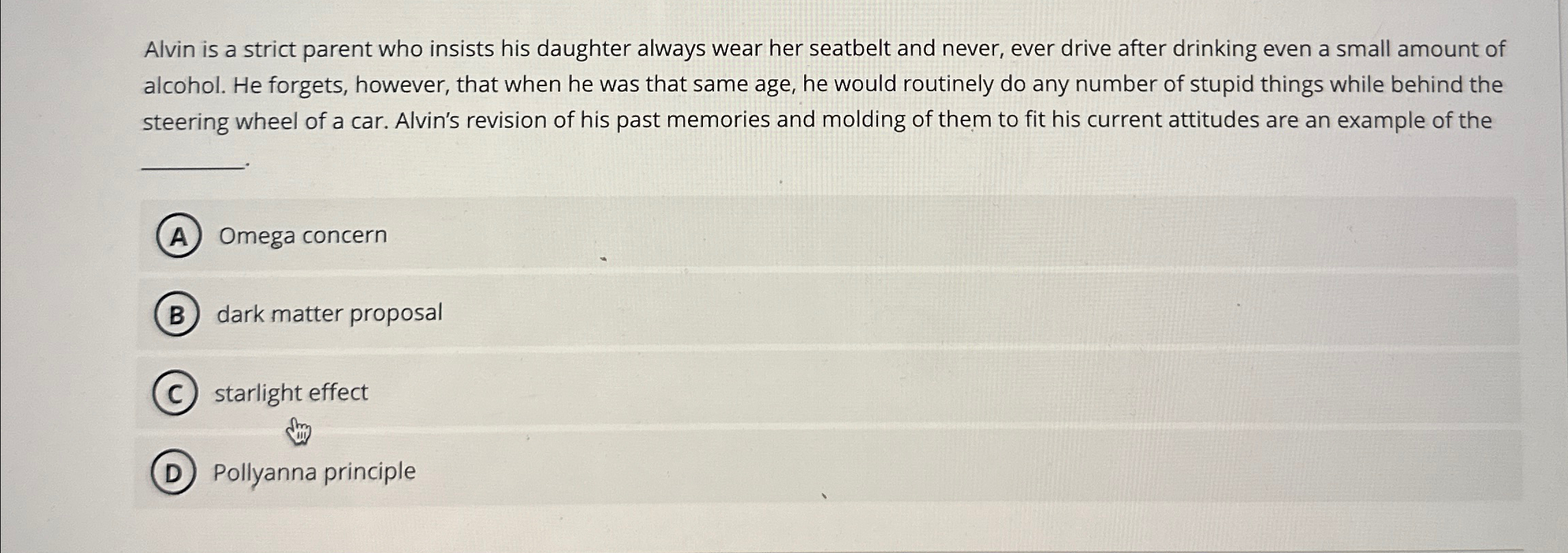 Solved Alvin is a strict parent who insists his daughter | Chegg.com