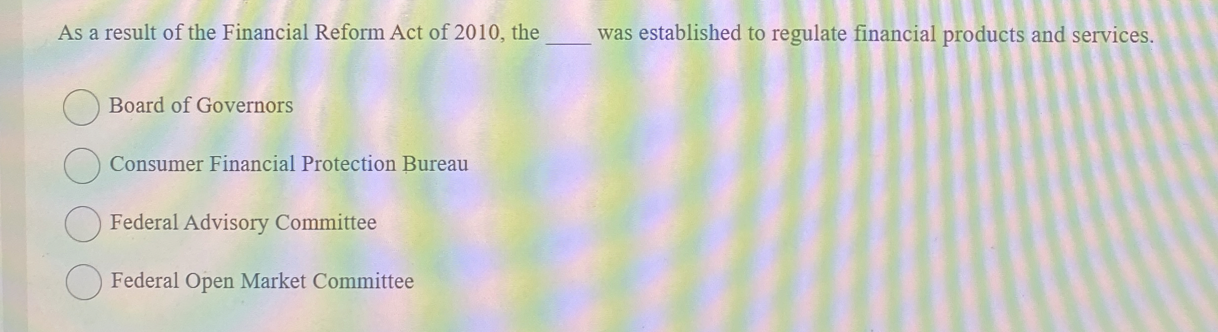 Solved As a result of the Financial Reform Act of 2010, ﻿the | Chegg.com