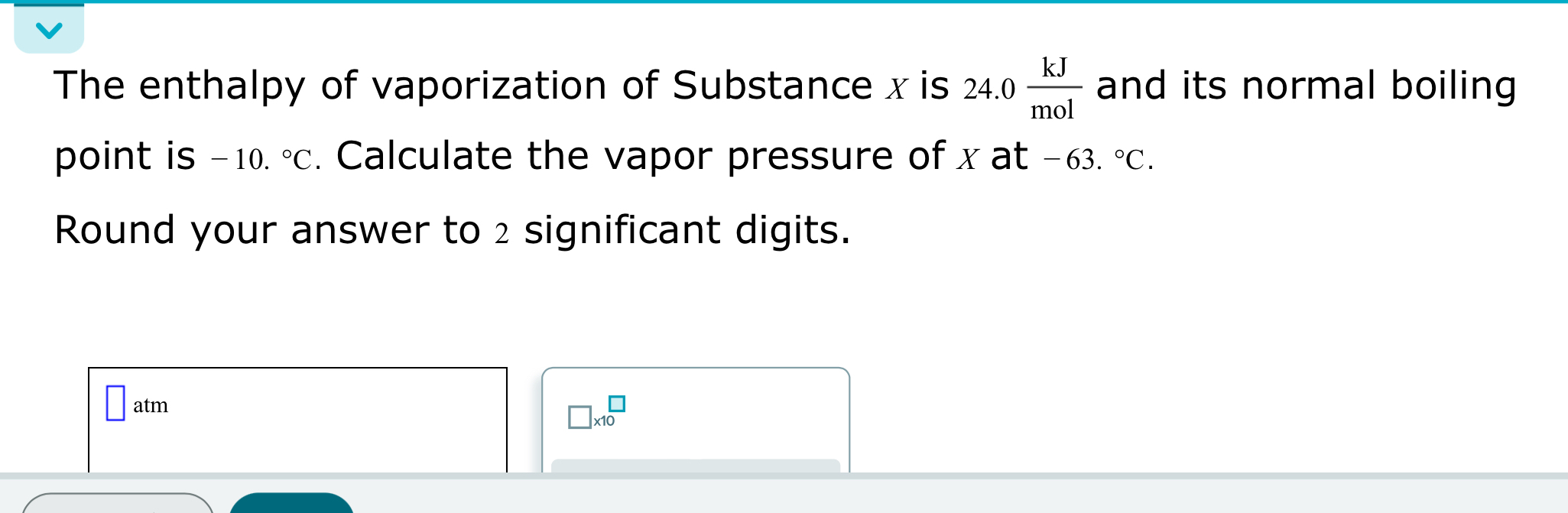 Solved The enthalpy of vaporization of Substance x ﻿is | Chegg.com