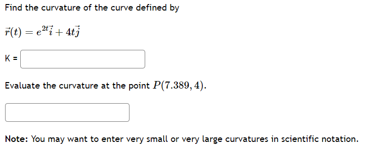 Solved Find the curvature of the curve defined | Chegg.com