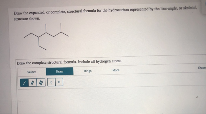 Solved Draw the expanded, or complete, structural formula | Chegg.com
