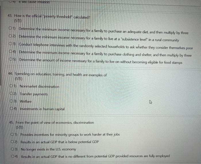 Solved 4. I Will cause intation 43. How is the official | Chegg.com