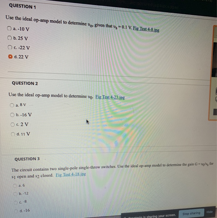 Solved QUESTION 1 Use the ideal op-amp model to determine | Chegg.com