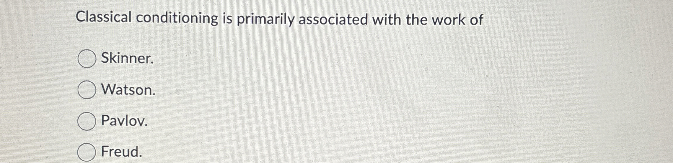 Solved Classical conditioning is primarily associated with | Chegg.com