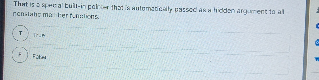 (That )is a special built-in pointer that is | Chegg.com