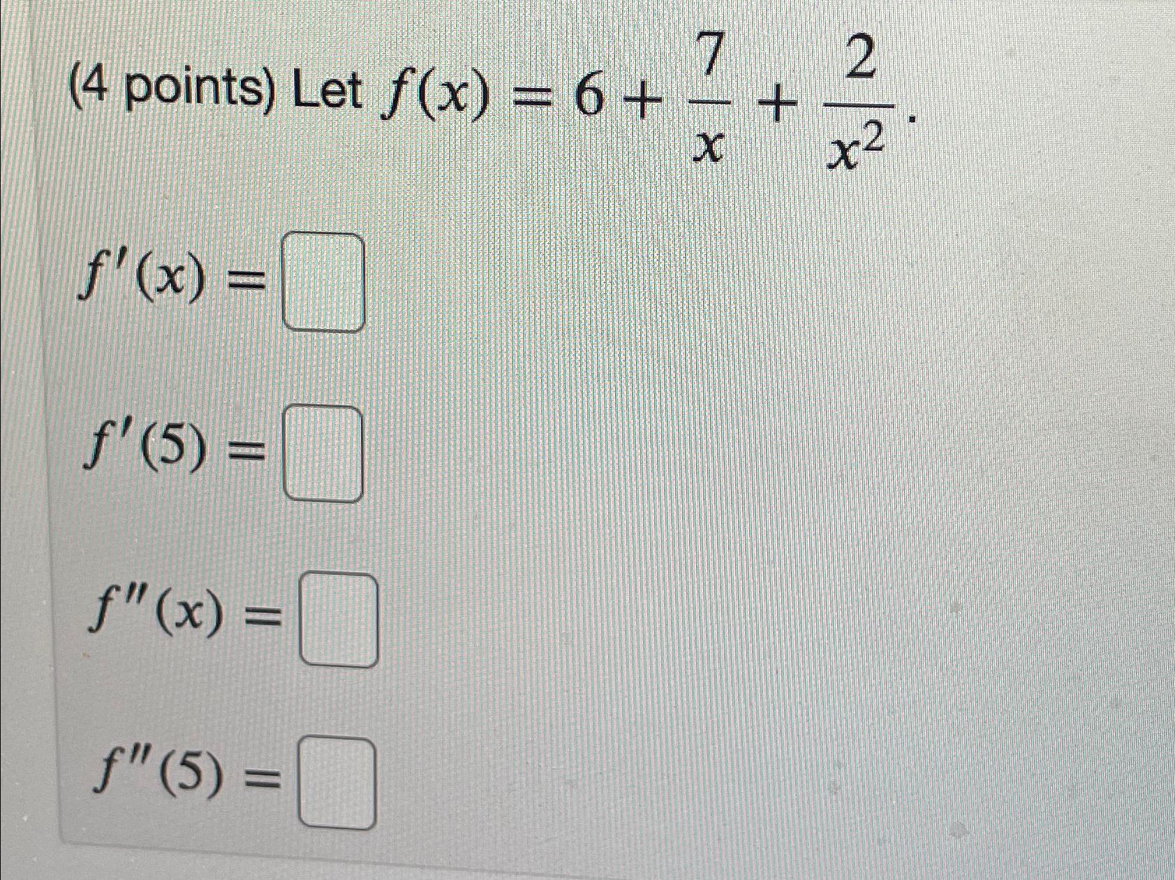 Solved (4 ﻿points) ﻿Let | Chegg.com