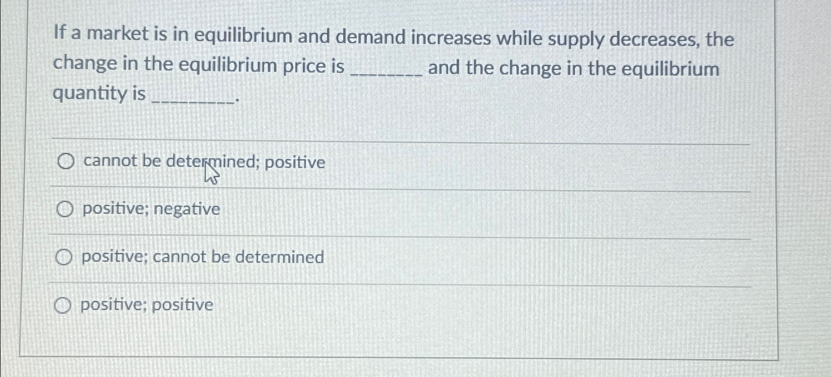 Solved If a market is in equilibrium and demand increases | Chegg.com