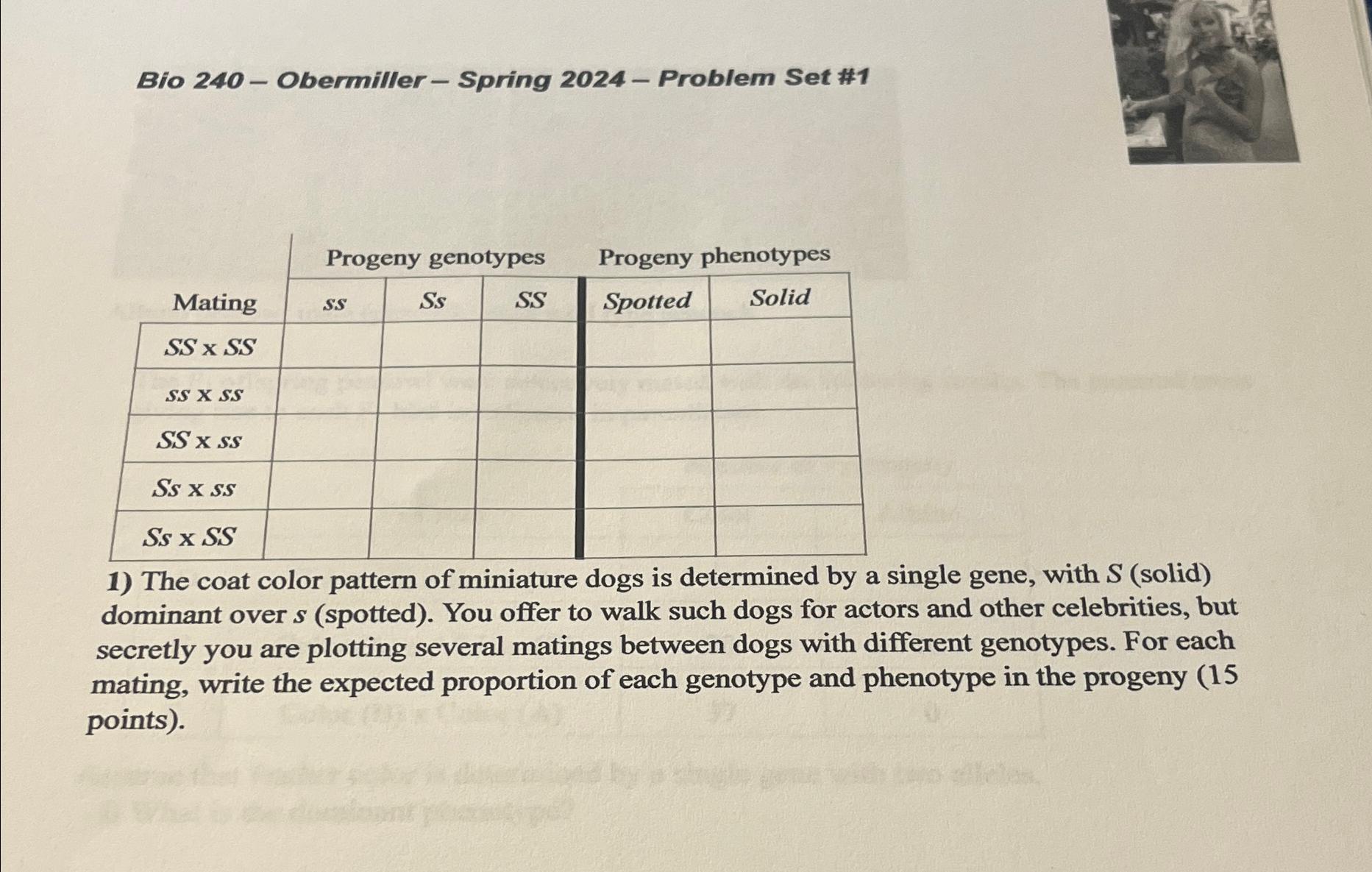 Solved \\n\\\\table[[Mating,Progeny genotypes,Progeny | Chegg.com