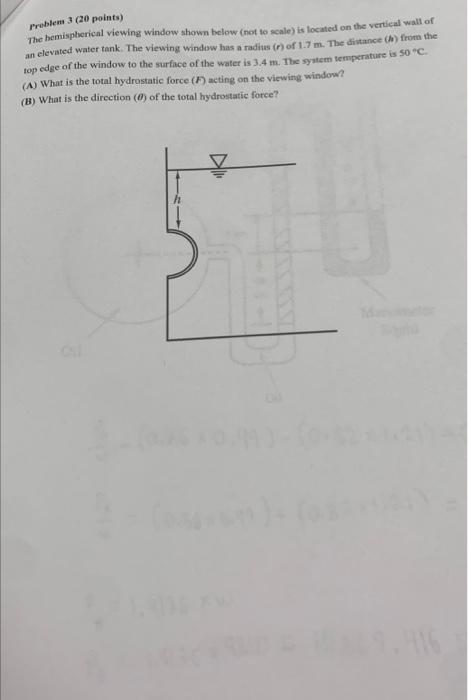 Solved Problem 3 (20 points) The hemispherical viewing | Chegg.com