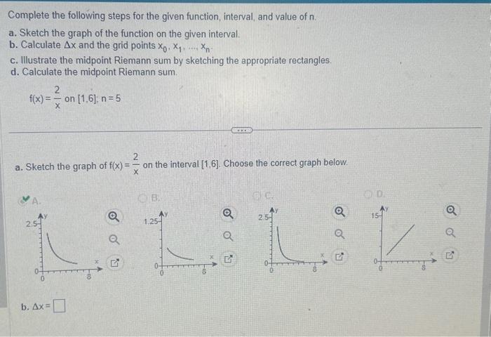 Solved Complete the following steps for the given function, | Chegg.com