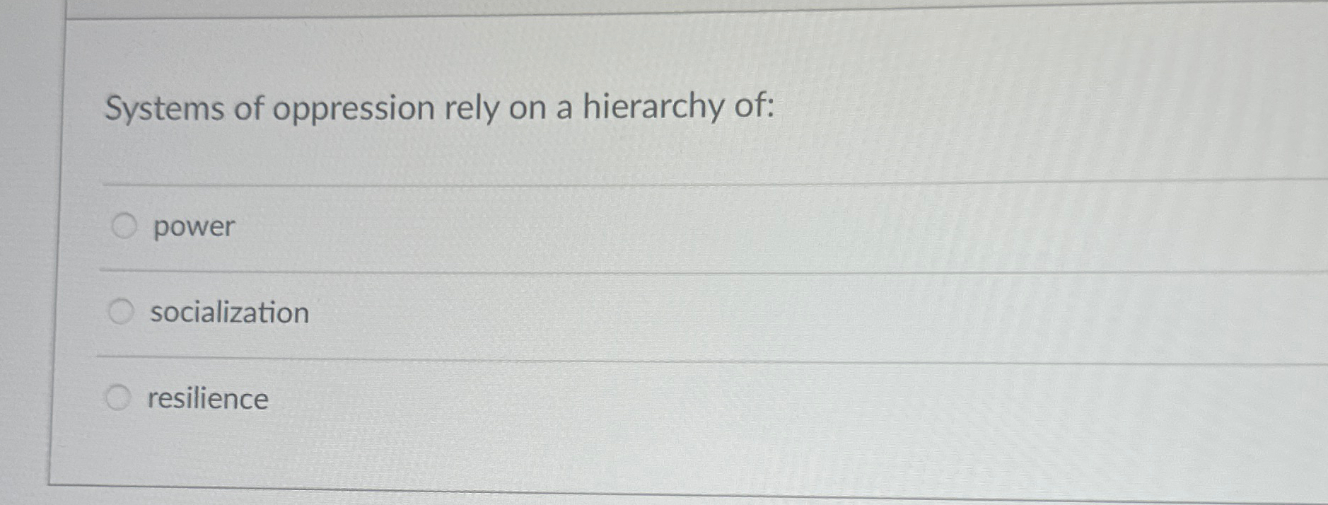 Solved Systems of oppression rely on a hierarchy | Chegg.com