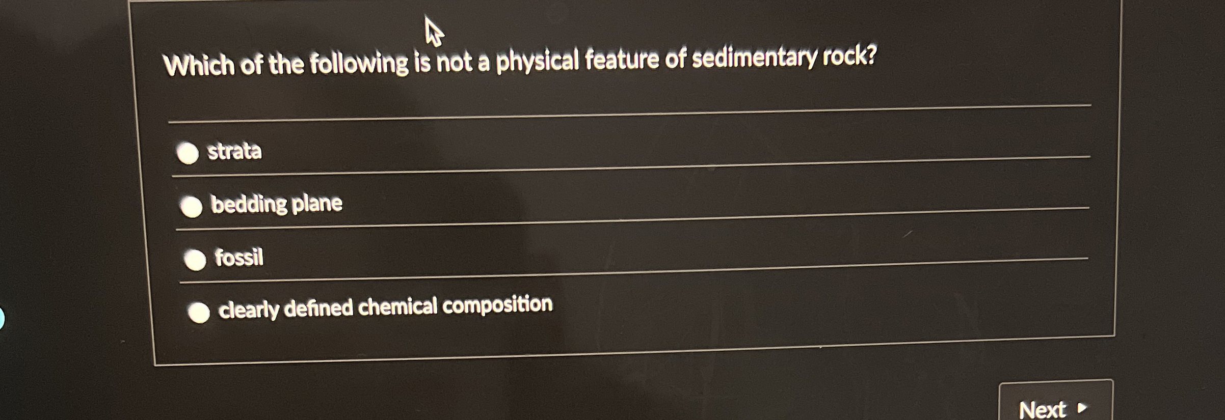 Solved Which of the following is not a physical feature of | Chegg.com