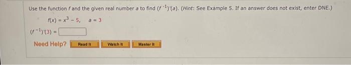 Solved Use the function f and the given real number a to | Chegg.com