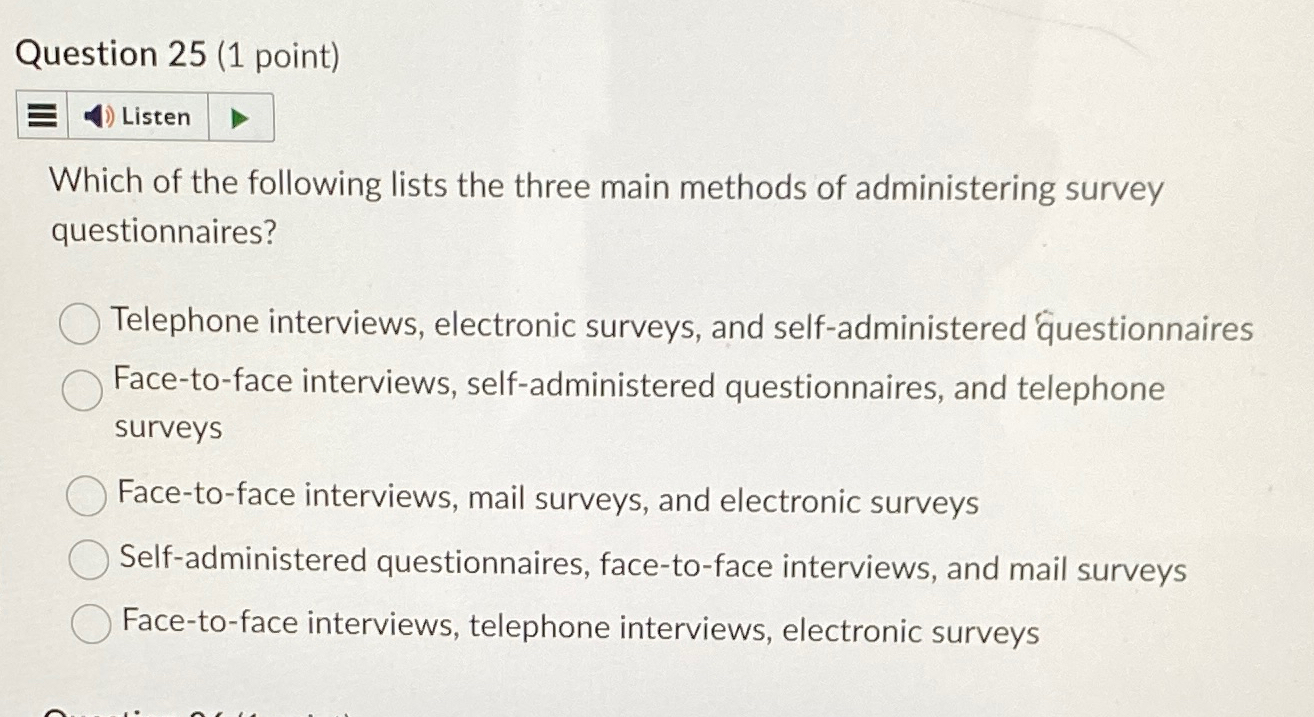 Solved Question 25 (1 ﻿point)Which of the following lists | Chegg.com