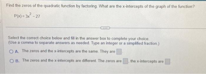 Solved Find the zeros of the quadratic function by | Chegg.com