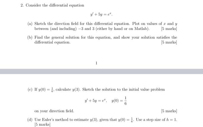 Solved 2. Consider the differential equation \\[ | Chegg.com