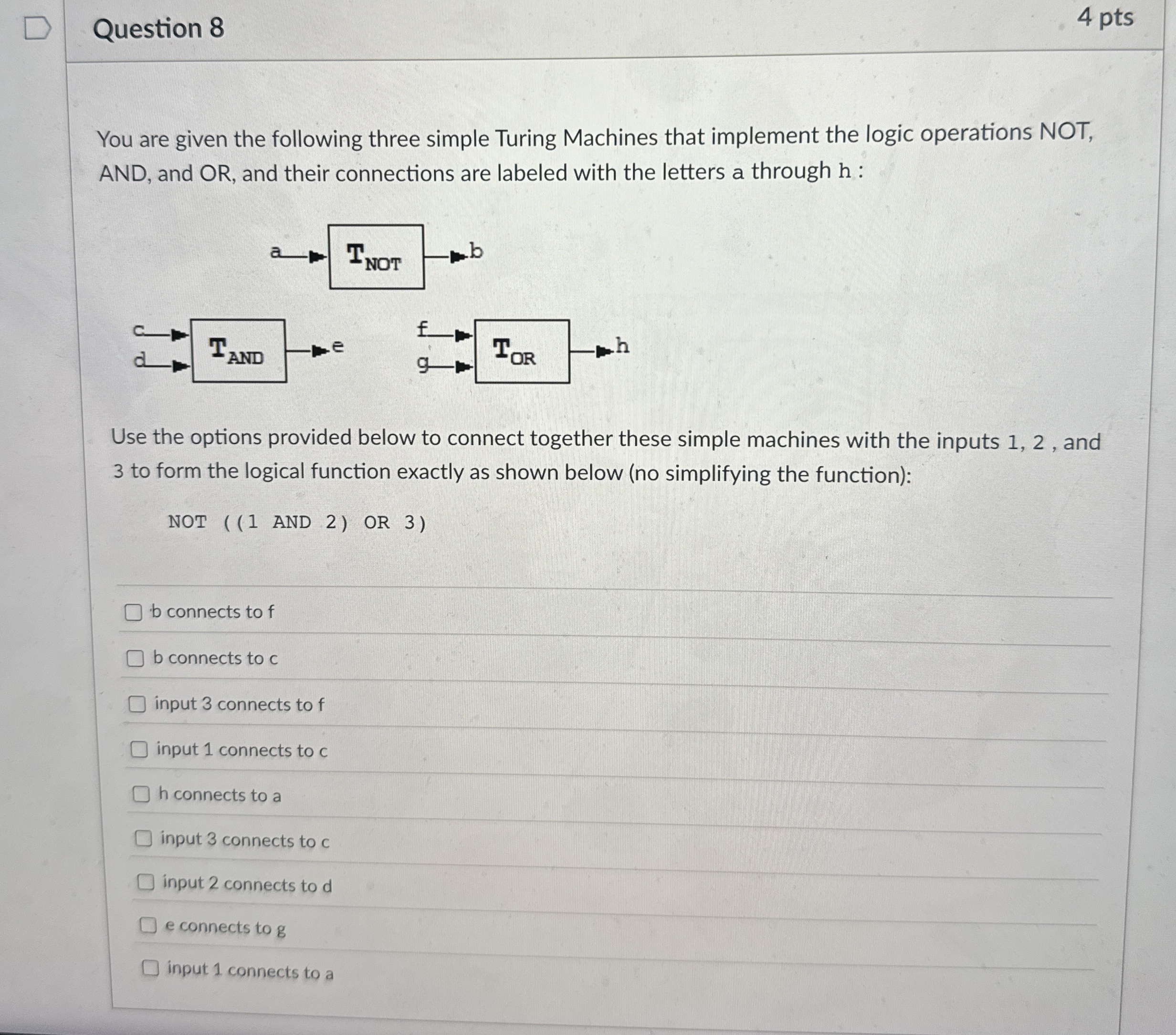 Solved Question 8You are given the following three simple | Chegg.com