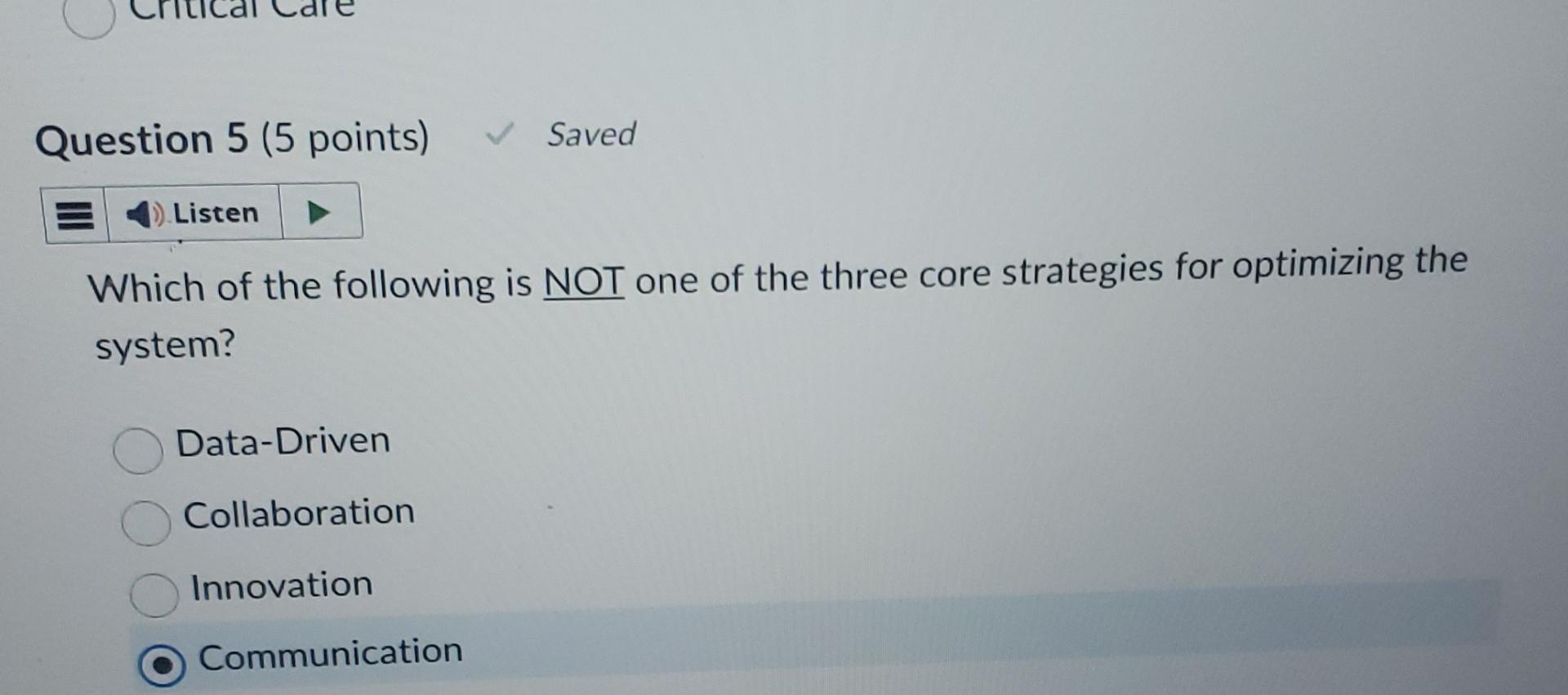 Solved Which of the following is NOT one of the three core | Chegg.com