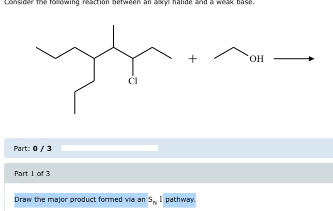 Solved Consider the following reaction between an alkyl | Chegg.com
