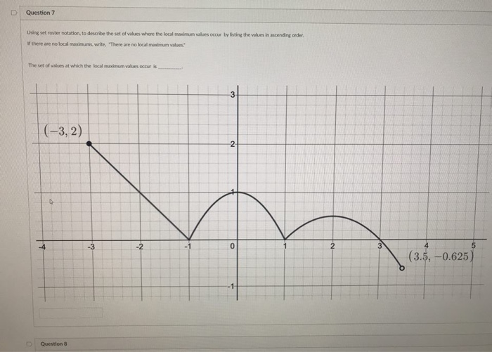 Solved Question 7 Using set roster notation, to describe the | Chegg.com