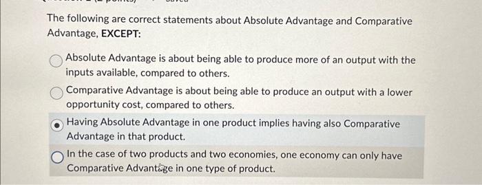 Solved The following are correct statements about Absolute | Chegg.com