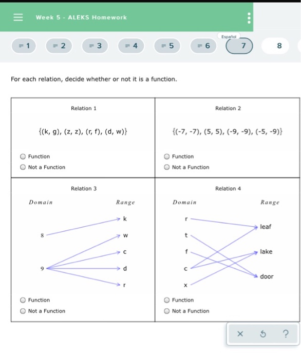 Solved: Week 5 - ALEKS Homework -1 -2 -3 -4 -5 -6 -7 -8 -9... | Chegg.com Solved: Week 5 - ALEKS Homework -1 -2 -3 -4 -5 -6 -7 -8 -9... | Chegg.com