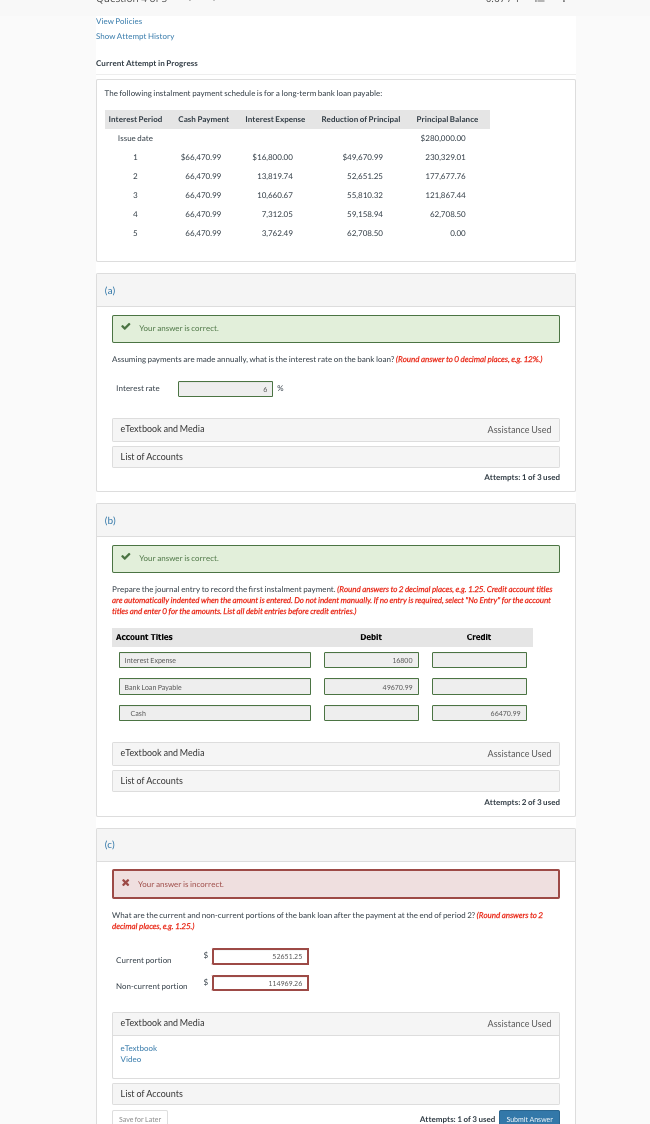 Solved View PoliciesShow Attempt HistoryCurrent Attempt in | Chegg.com