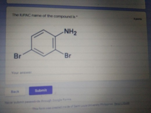 Solved The IUPAC name of the compound is NH2 Br 'Br COOH | Chegg.com