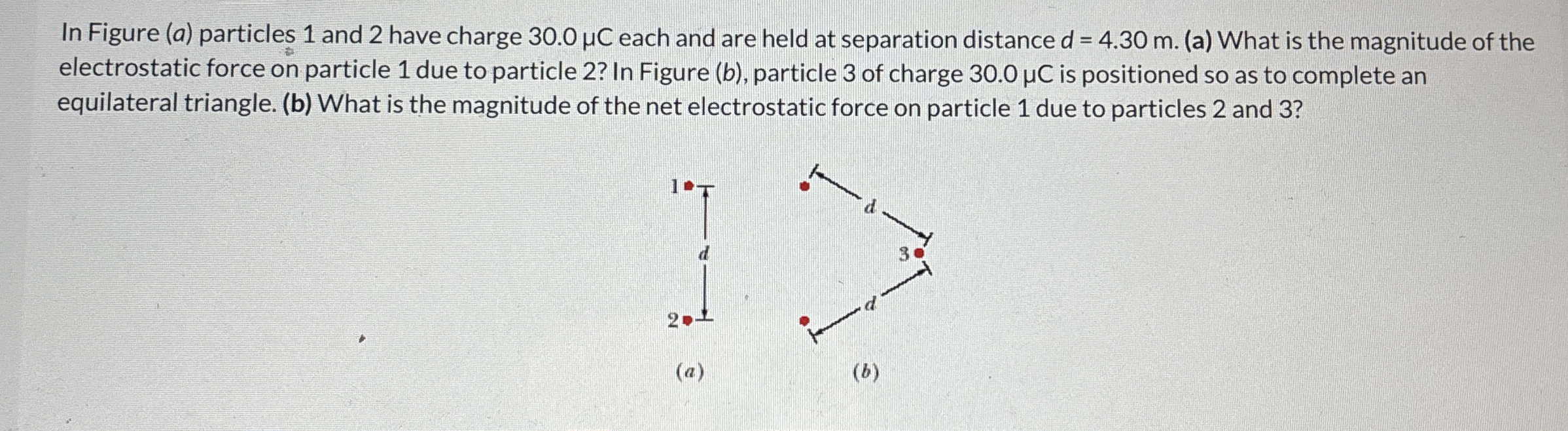 Solved In Figure (a) ﻿particles 1 ﻿and 2 ﻿have charge 30.0μC | Chegg.com
