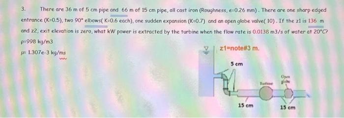 3. There are 36 m of 5 cm pipe and 66 m of 15 cm | Chegg.com