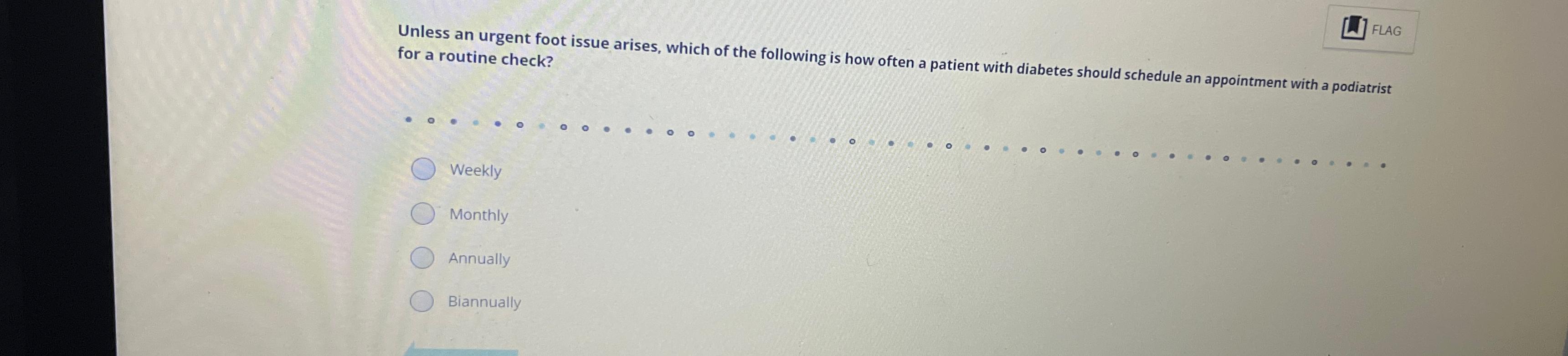 Solved for a routine check?WeeklyMonthlyAnnuallyBiannually | Chegg.com