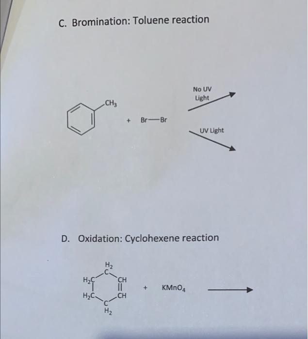 Solved A. Bromination: Hexane reaction H Η Η HHH H-C-C -C-H | Chegg.com