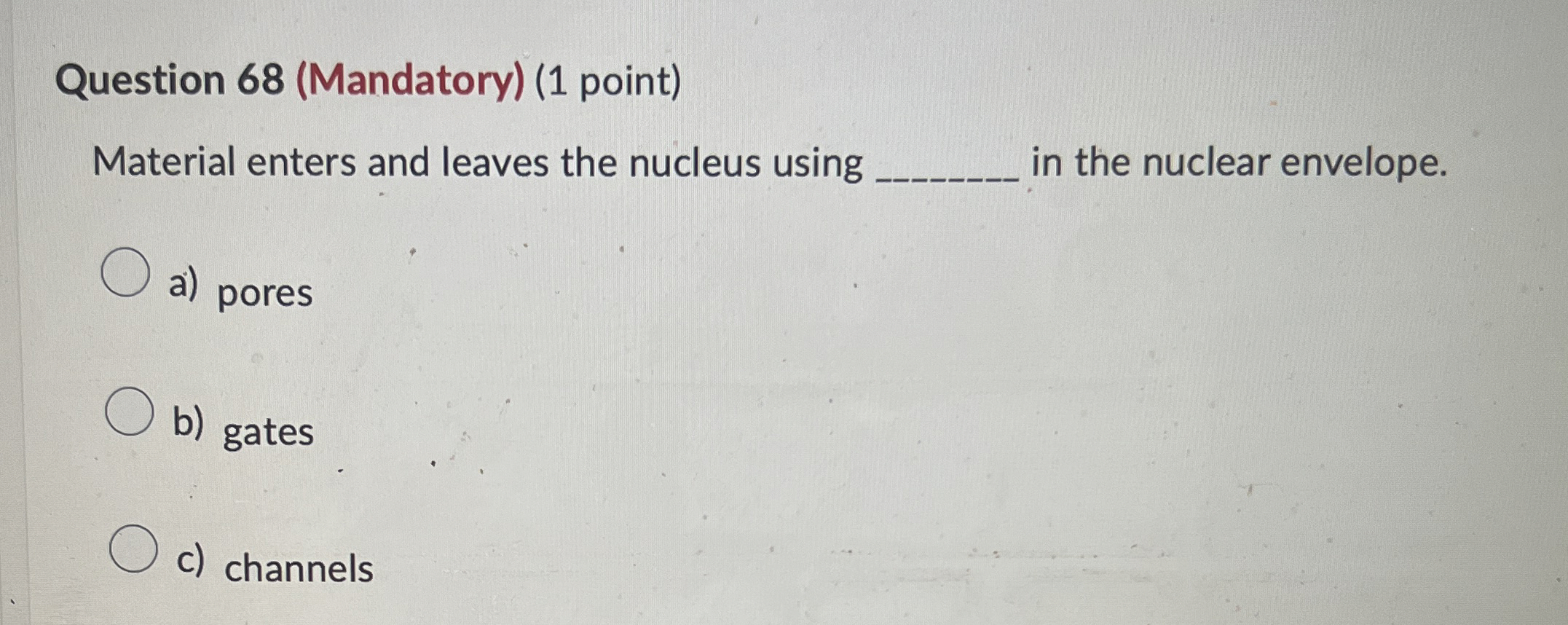 Solved Question 68 (Mandatory) (1 ﻿point)Material enters and | Chegg.com