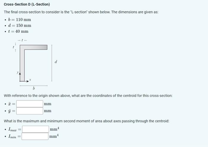 Solved Cross-Section A (Channel Cross-Section) The first | Chegg.com