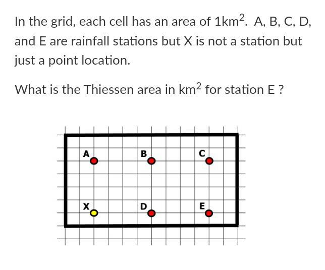 Solved In the grid, each cell has an area of 1km2. A, B, C, | Chegg.com