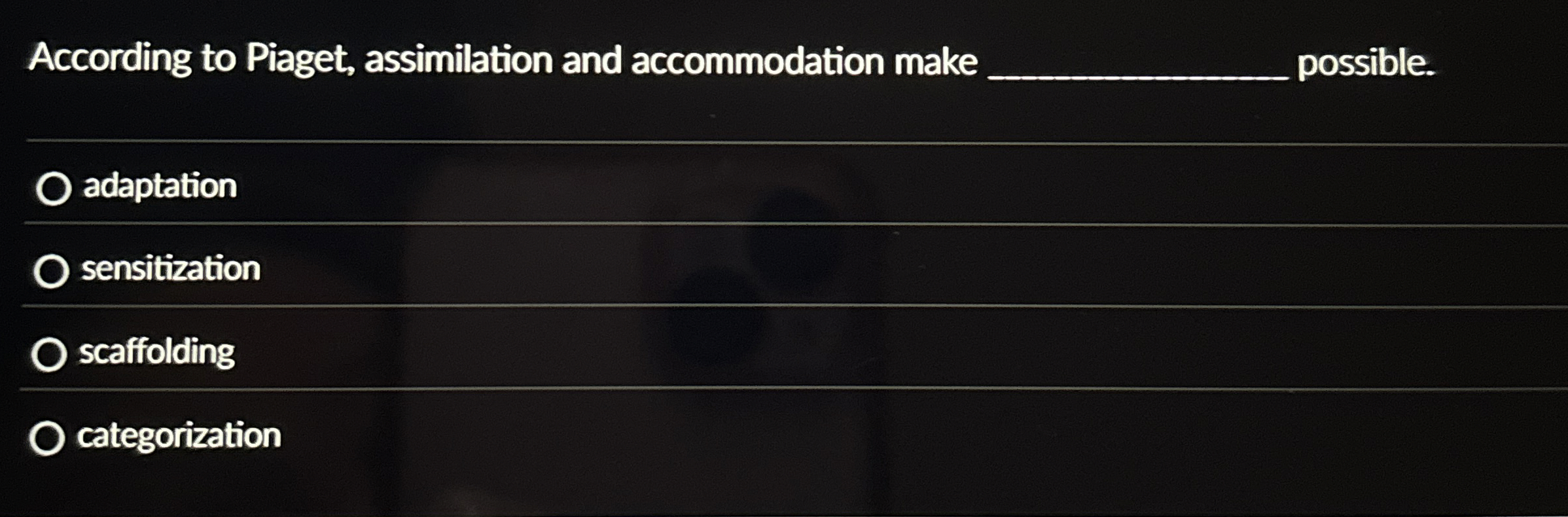 Solved According to Piaget, assimilation and accommodation | Chegg.com