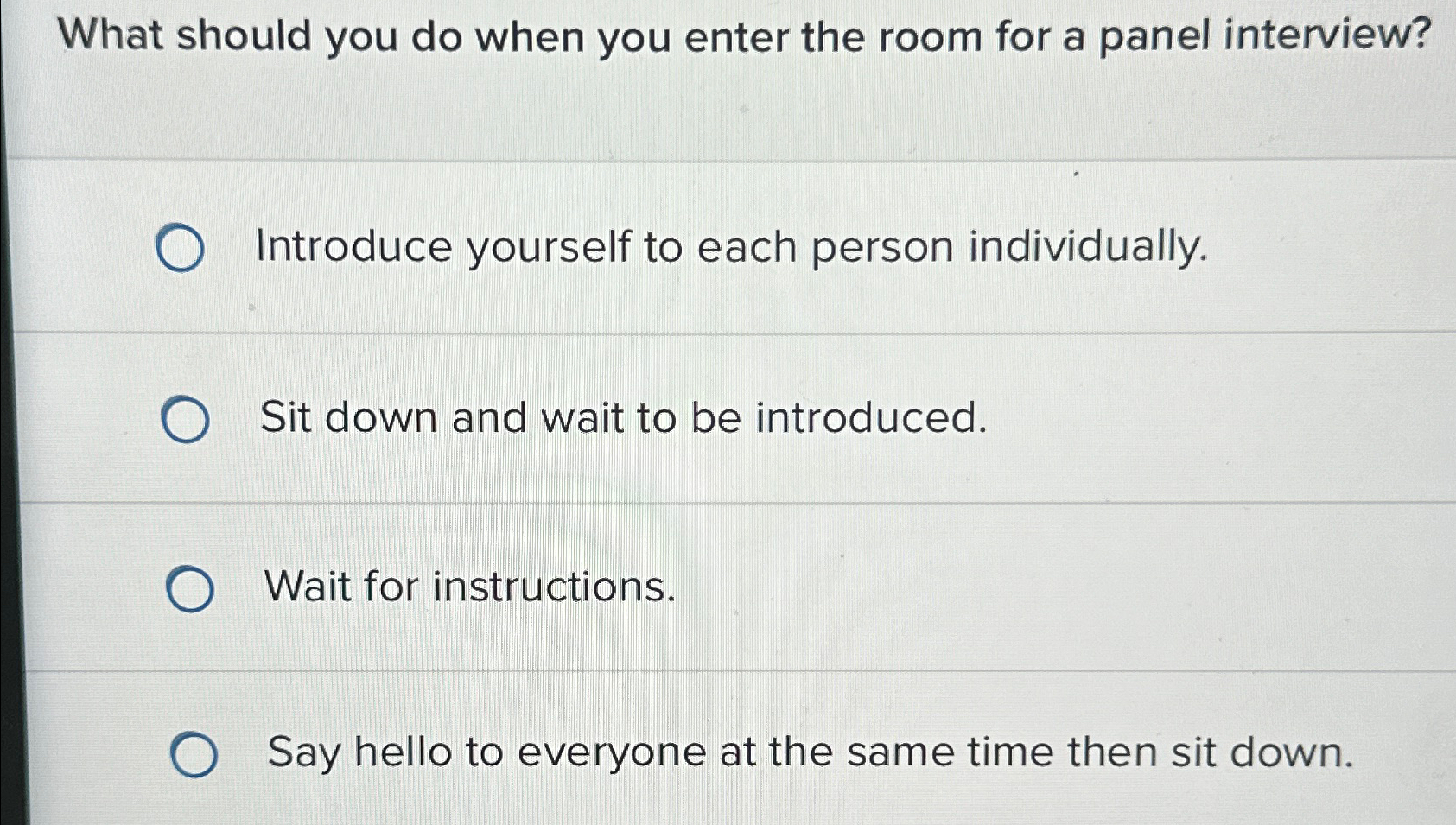 Solved What should you do when you enter the room for a | Chegg.com