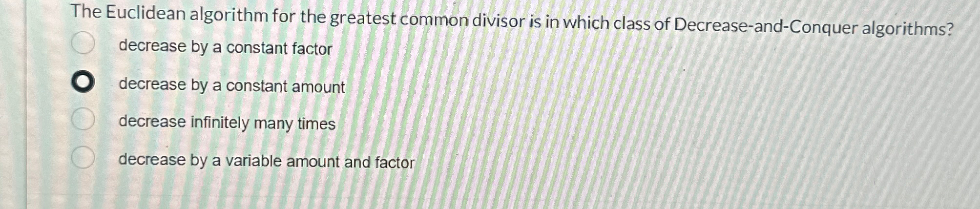 Solved The Euclidean Algorithm For The Greatest Common