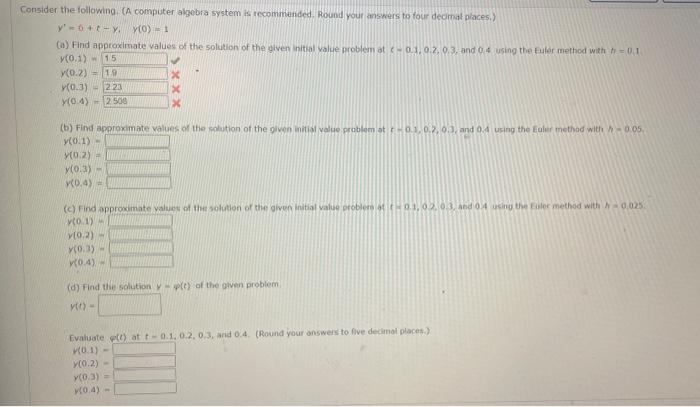 Solved ider the following. (A cormputer algebia system is | Chegg.com