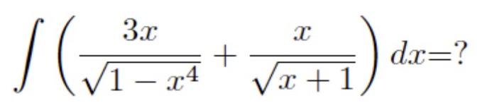Solved ∫(1−x43x+x+1x)dx=? | Chegg.com